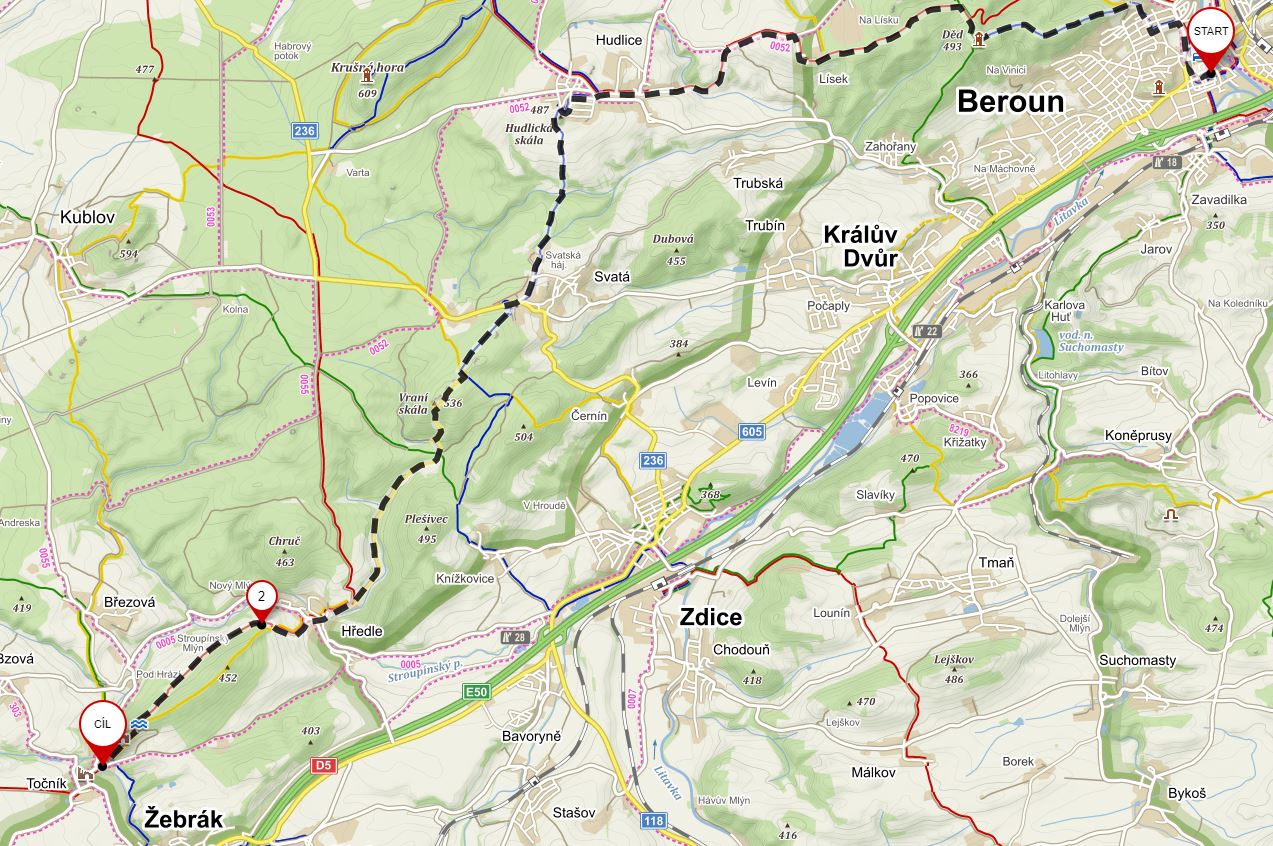 4. Beroun → Točník – Husova cesta